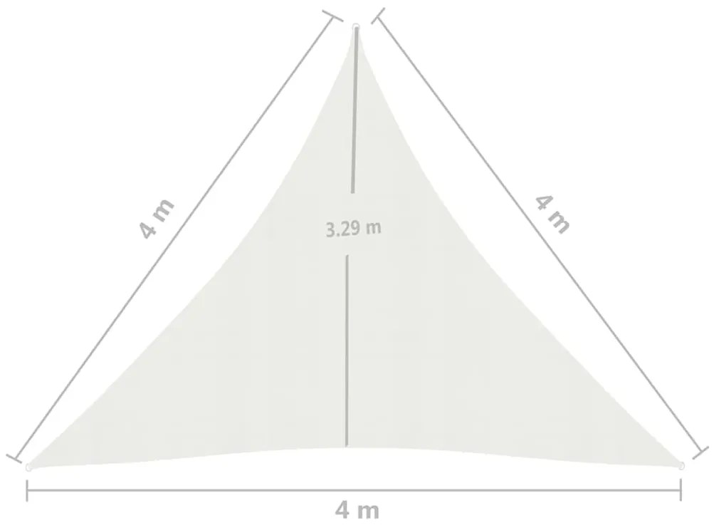 Plachta proti slunci 160 g/m² bílá 4 x 4 x 4 m HDPE - Default Title