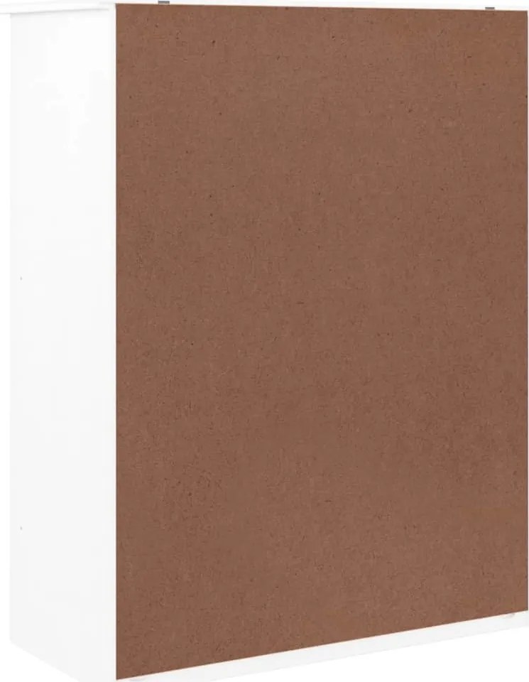 vidaXL Botník ALTA 77 x 35 x 96 cm masivní borové dřevo [353924] Barva: Bílá