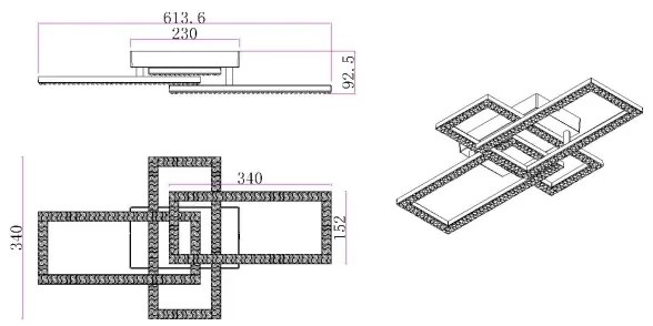 Globo 67328-24 - LED Stropní svítidlo SAPENA LED/24W/230V
