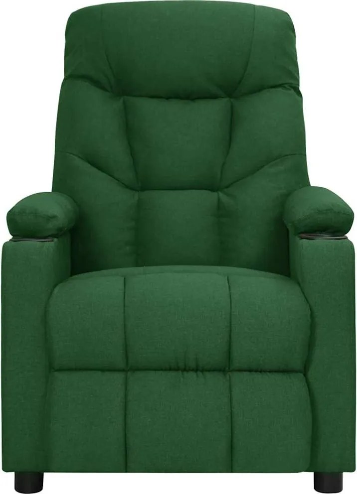 Elektrické polohovací křeslo tmavě zelené textil 3098821