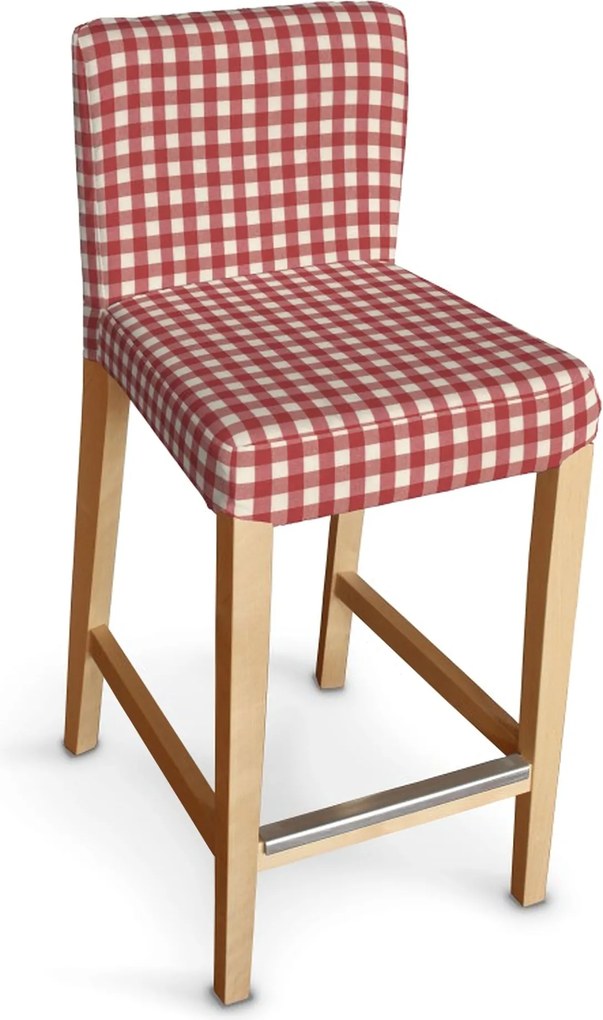 Potah na barovou židli Hendriksdal , krátký barva červená látka vzorované
