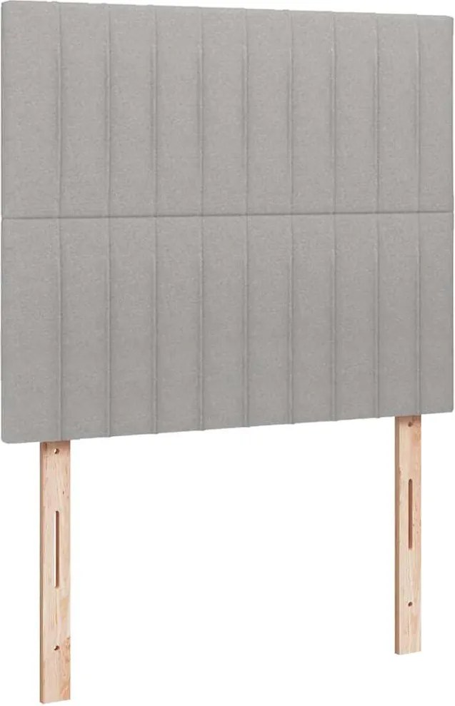 Box spring postel s matrací světle šedá 120x190 cm textil 3270369