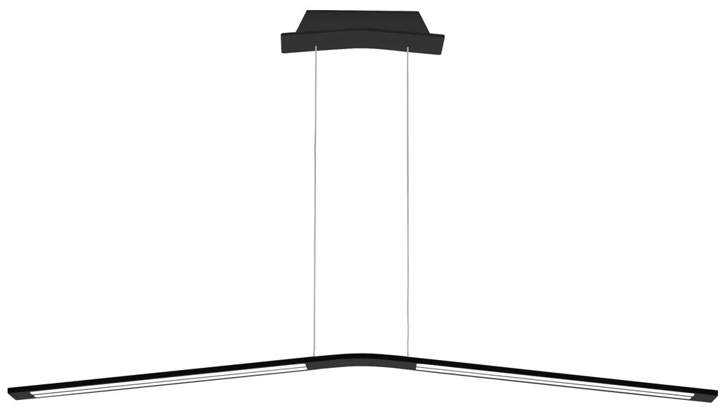 Stilnovo 7138 Lama, černé závěsné LED svítidlo, 45W LED 3000K, délka 130cm