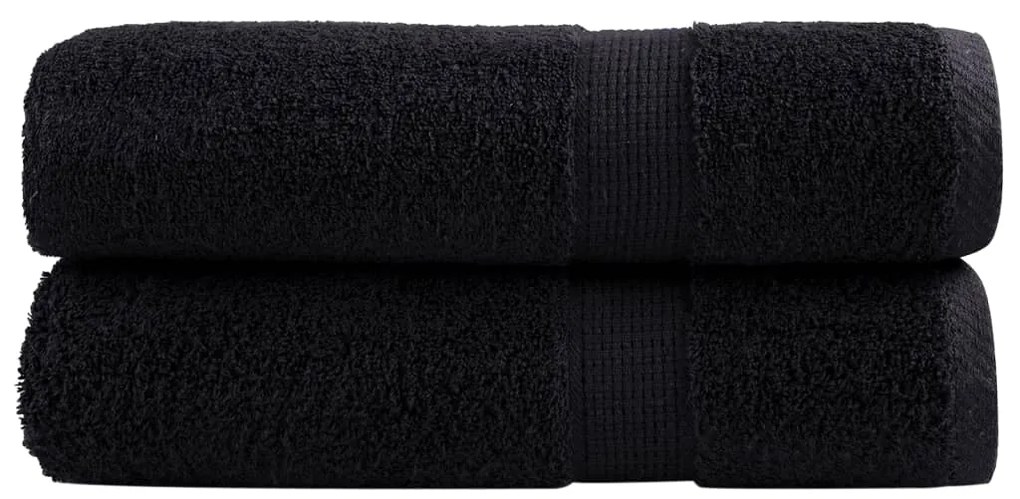 Prémiové osušky SOLUND 2 ks černé 100x150 cm 600 g/m² 137431