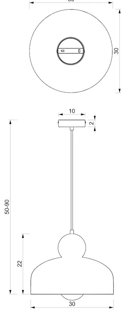 Závěsné svítidlo Harald, 1x zlaté/tmavě modré kovové stínítko, db/g