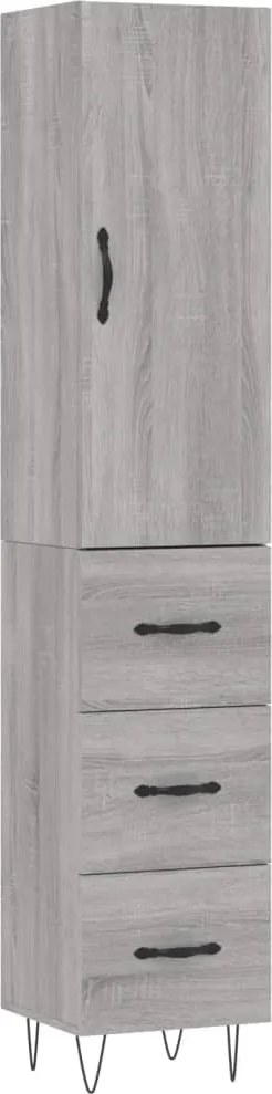 Skříň highboard šedá sonoma 34,5 x 34 x 180 cm kompozitní dřevo 3198887