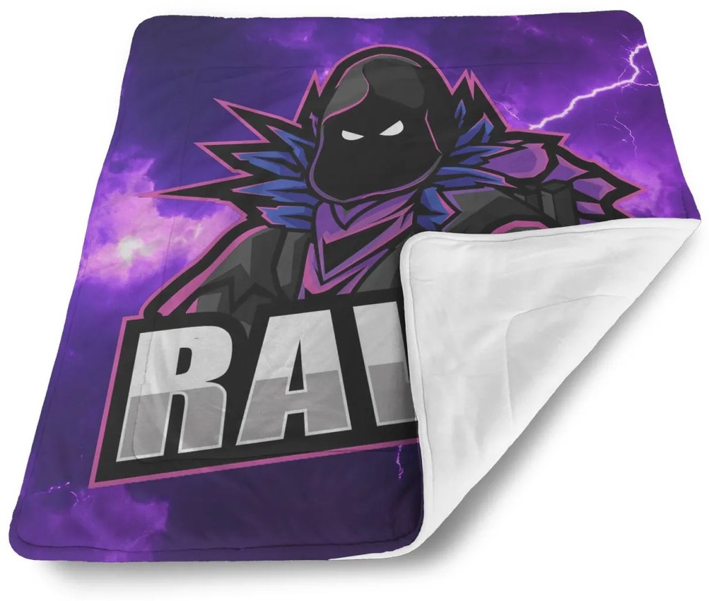 Sablio Deka pro miminko FORTNITE RAVEN Fialová bouře - 80x100 cm