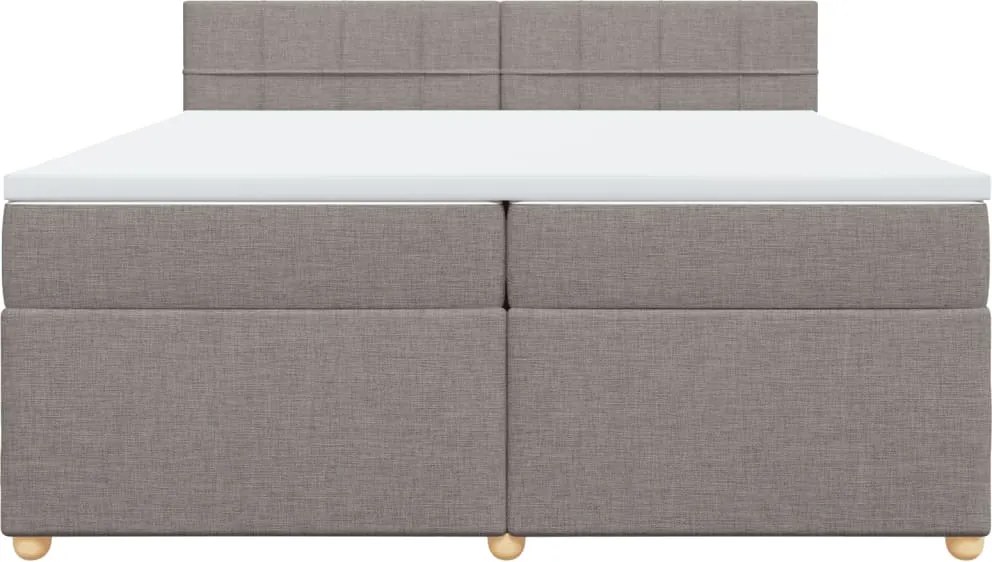 Box spring postel s matrací taupe 200x200 cm textil 3286791