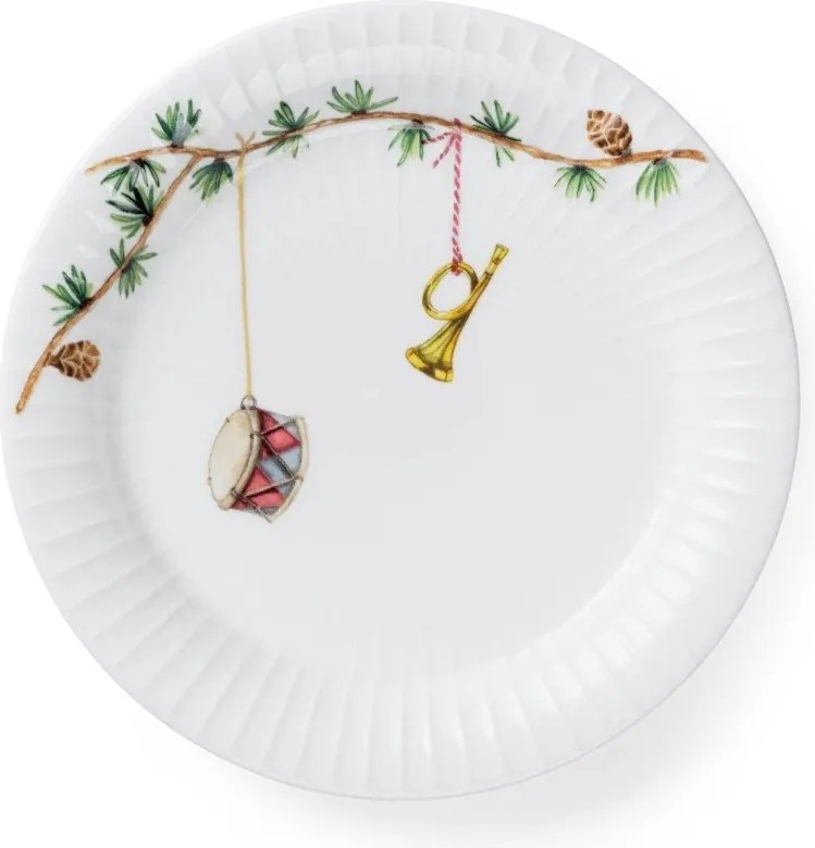 Bílý dezertní porcelánový talíř s vánočním motivem ø 19 cm Hammershøi Christmas – Kähler Design