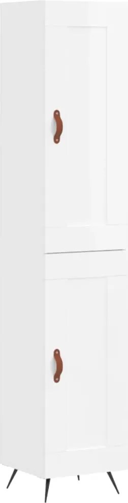 Skříň highboard bílá s vysokým leskem 34,5x34x180 cm kompozit 3200427