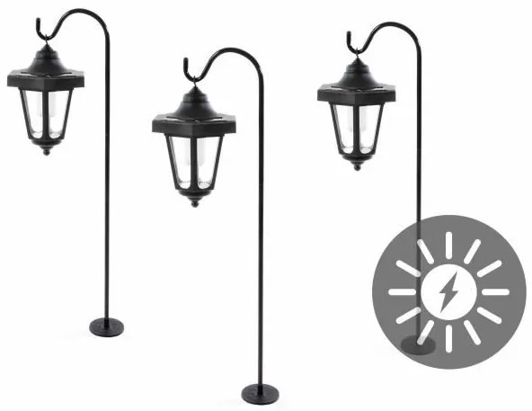 Garthen 551 Zahradní sada solárních LED luceren, 3 ks