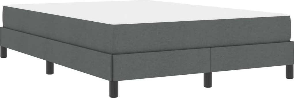 Postel s boxspringem Tmavě šedá 140 x 190 cm textil 3398487