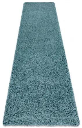 Dywany Luszczow Kusový koberec, běhoun SOFFI shaggy 5 cm modrý Rozměr koberce: 80 x 300 cm