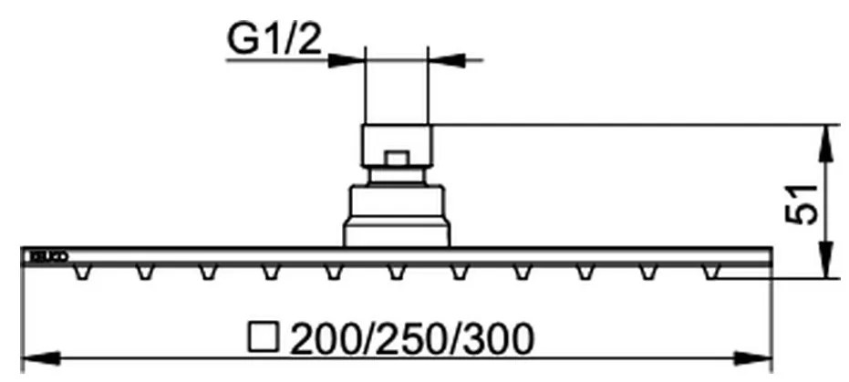 KEUCO Ixmo - Hlavová sprcha 300x300 mm, chrom 59986010302