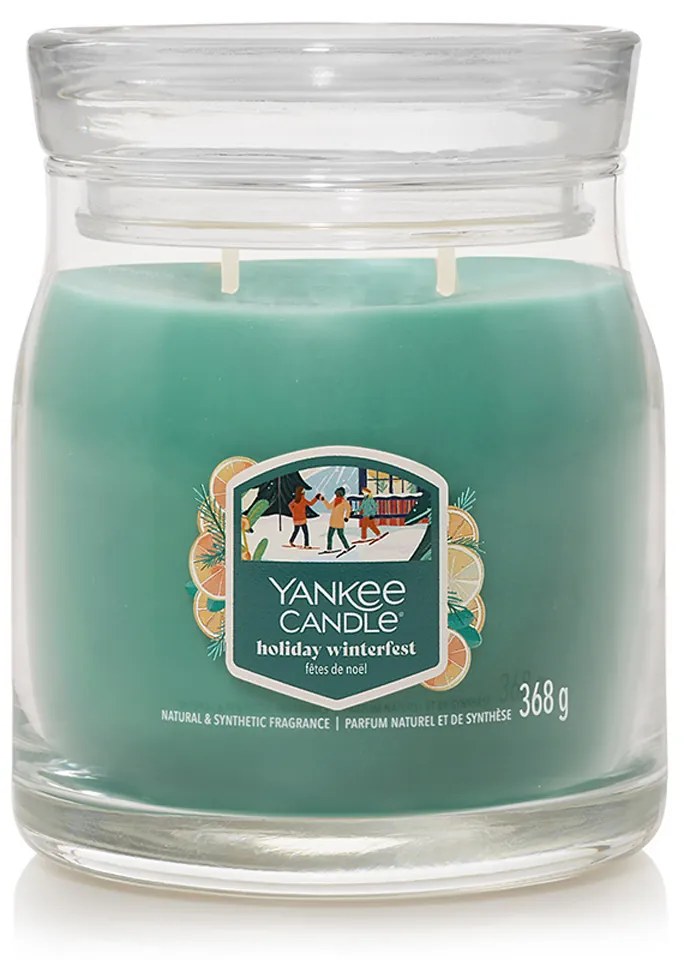 Yankee Candle vonná svíčka Signature ve skle střední Holiday Winterfest, 368 g, S
