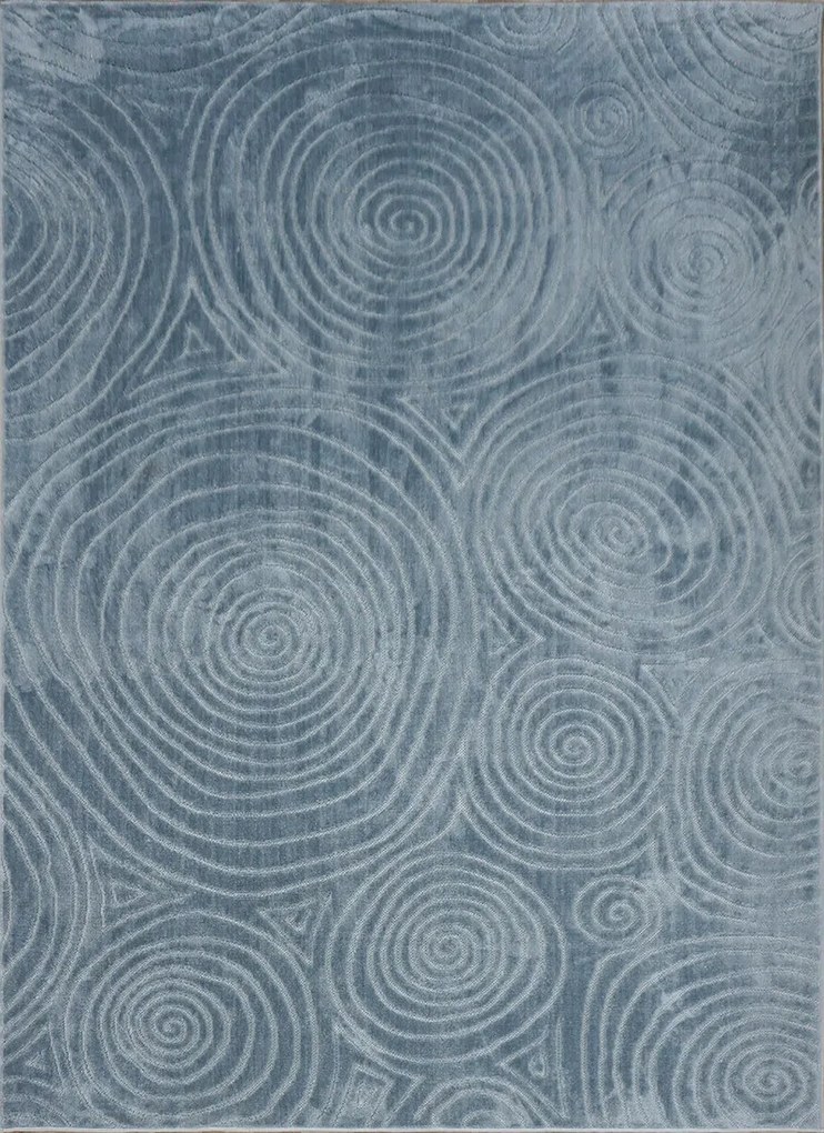 BE Koberec Zen Garden Collection 2404 BLUE - modrý obdélníkový Rozměr: 120x180 cm