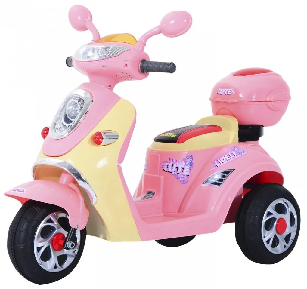 Goleto Dětská elektrická motorka | růžová