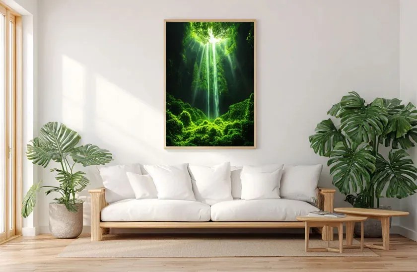 Zelený ráj - obraz - Sluneční paprsky v srdci divoké přírody 33 - 70 x 100 cm - 1 149 Kč