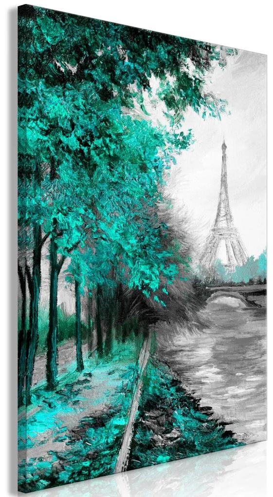 Obraz - Paris Channel (1 Part) Vertical Green