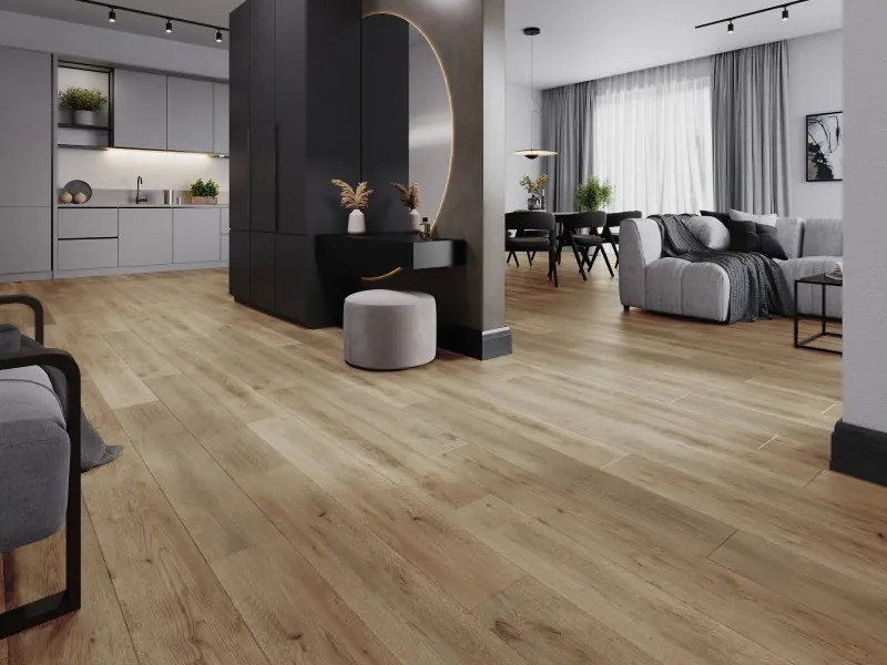 Mexen Spirit Lake vinylové panely 1240 x 182 mm SPC 6,5 mm, podklad IXPE 1,5 mm, 4 V-Fuga, Dub - F1001-1240-182-505-4V1-01