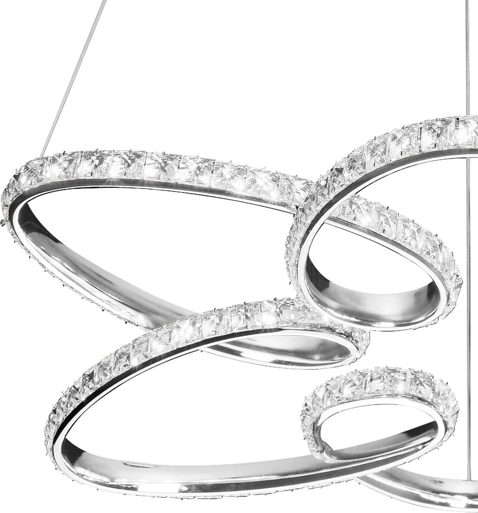 Toolight Toolight, LED stropní osvětlení 54cm, 48W, 4000K, G002-CP, chromová, OSW-09743