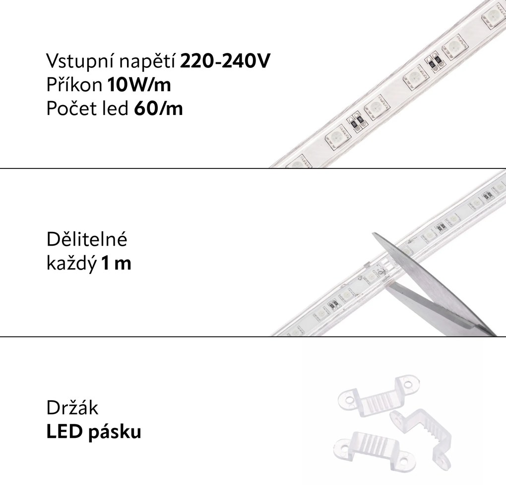 T-LED LED pásek 230V5-RGB 230V LED pásek 230V5-RGB 230V