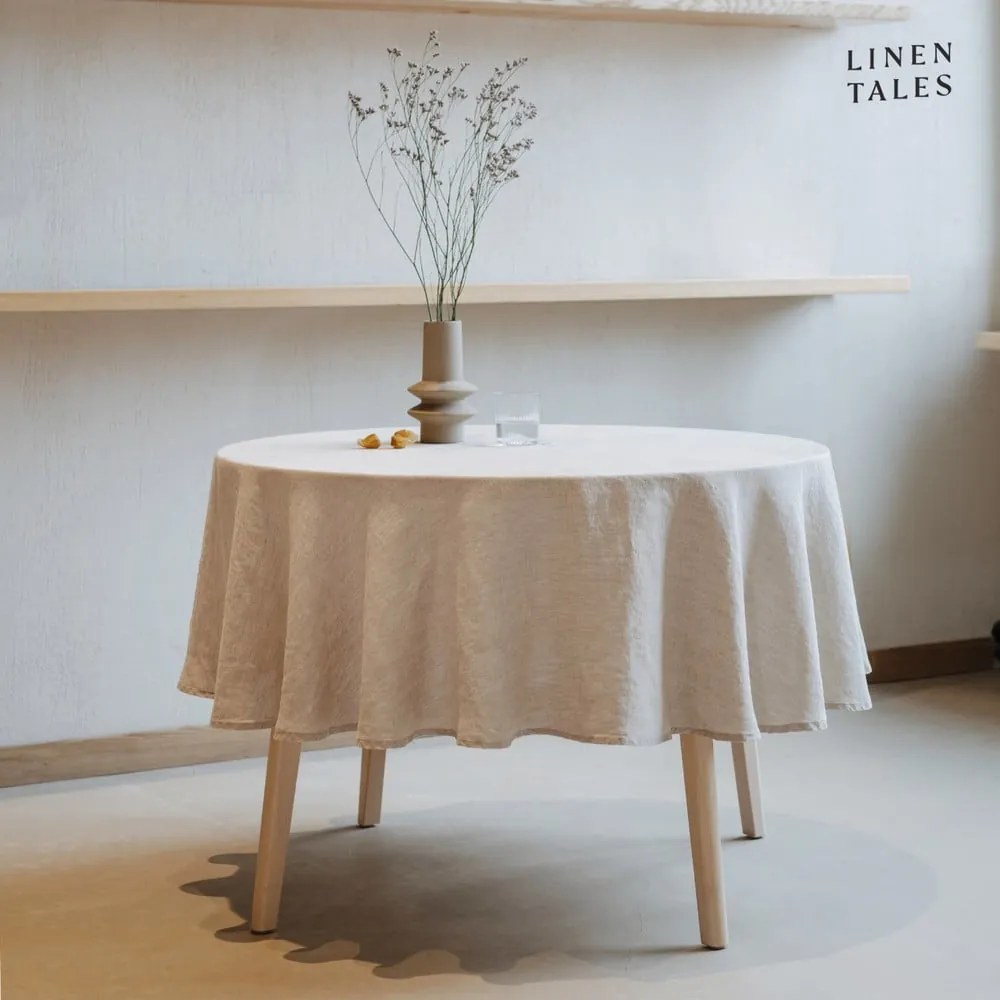 Lněný ubrus ø 180 cm – Linen Tales