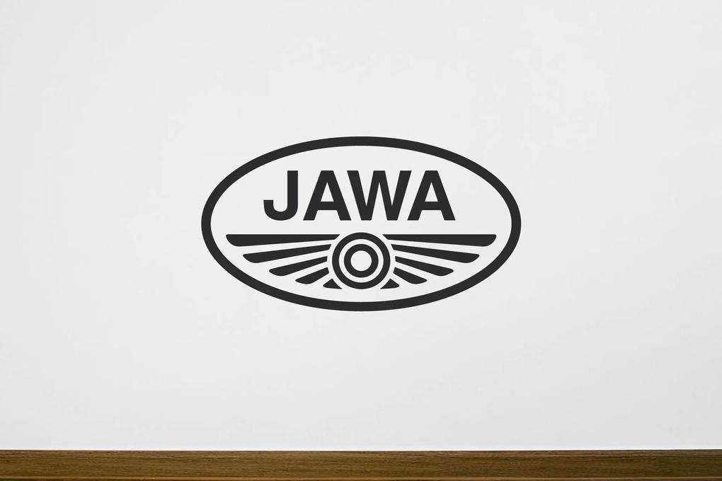 Lepy.cz Samolepka na zeď Jawa - Logo Velikost (šířka x výška): 30x17cm, Barevná varianta: Krémová