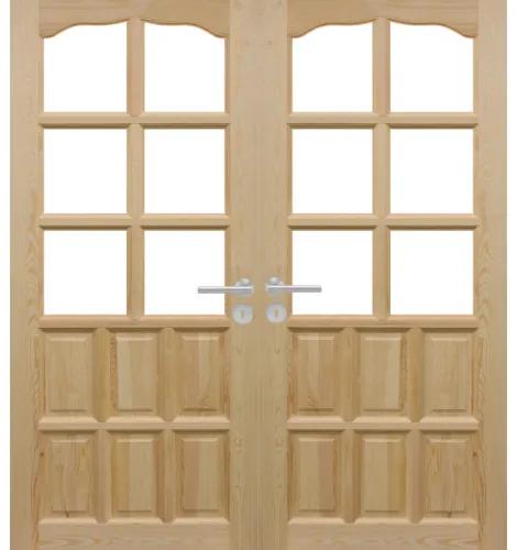 Archo - Dvoukřídlé dřevěné dveře dýhované z borovice Classic 105570