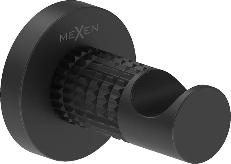 Mexen Triv, nástěnný háček na ručníky, černá matná, 70A33011-70