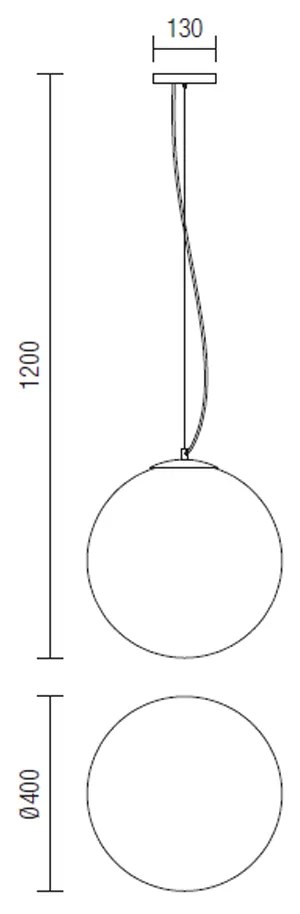 Redo 01-1066 závěsné svítidlo Ola opal, E27, ø40cm