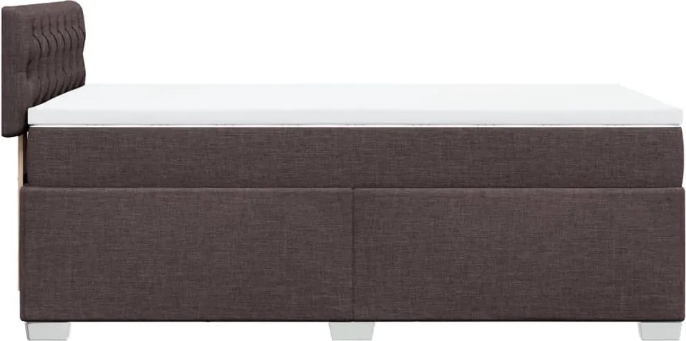 Box spring postel s matrací tmavě hnědá 90x190 cm textil 3285753
