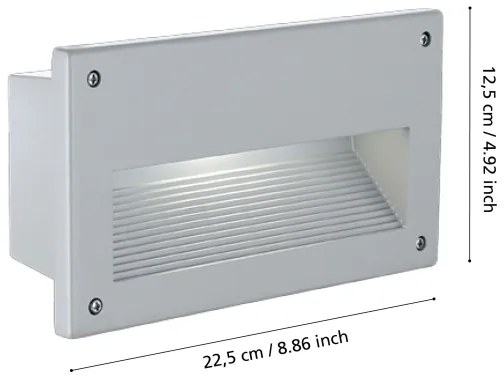 Eglo 88575 - Venkovní zápustné svítidlo ZIMBA 1xE14/60W/230V IP44