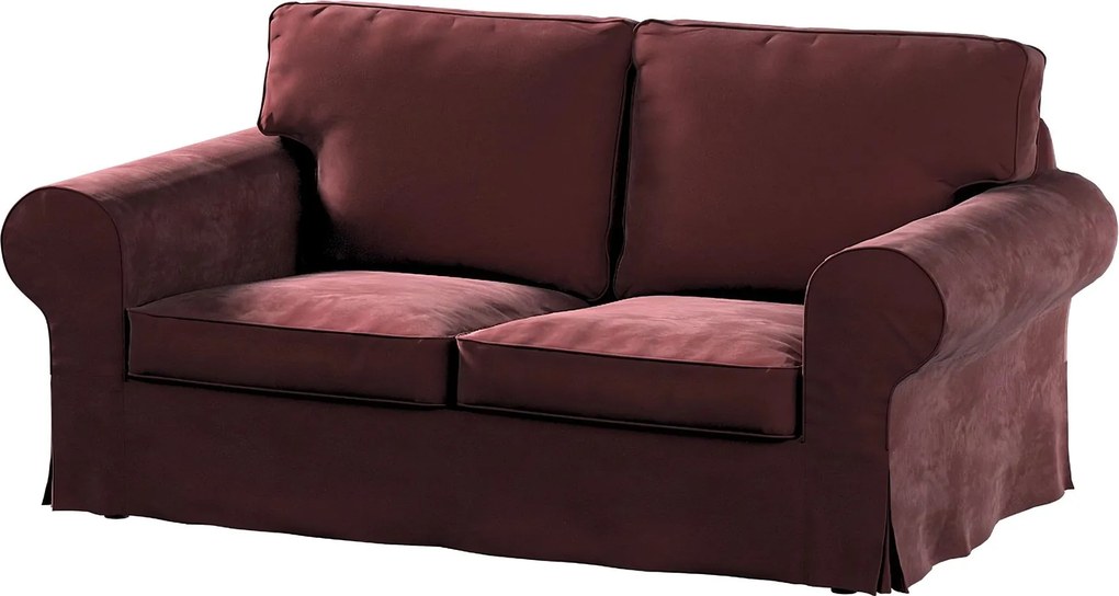 Potah na pohovku IKEA Ektorp 2-místná rozkládací NOVÝ MODEL 2012 barva červená látka lesklé, sametová