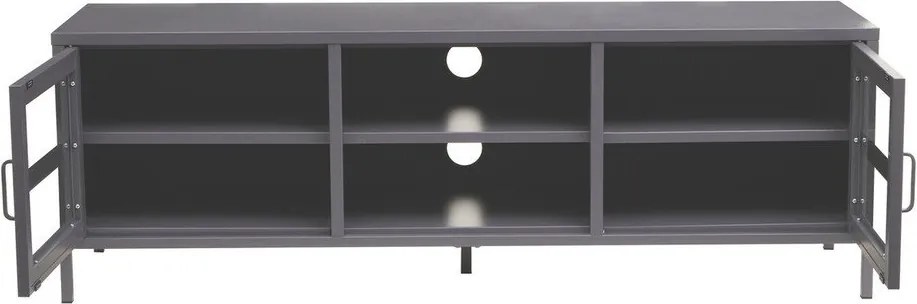 Šedý ocelový TV stolek 150x50x45 cm Acier – Premier Housewares