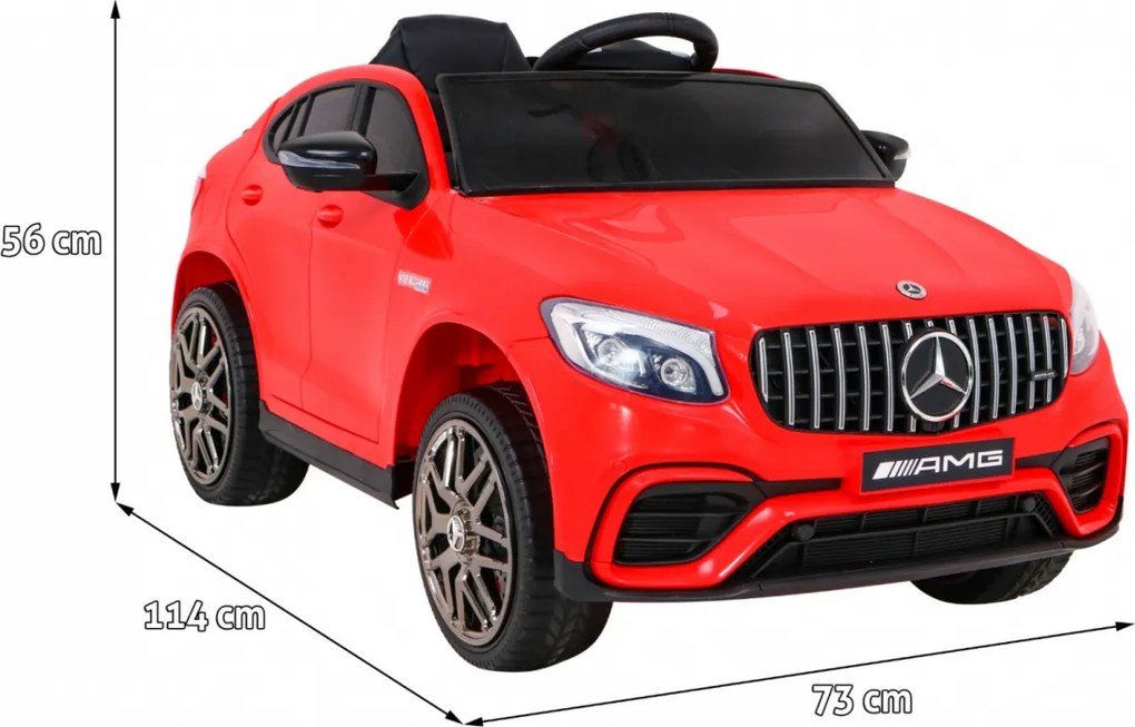 Ramiz Elektrické autíčko Mercedes Benz GLC63S SUV pro děti červené + dálkové ovládání