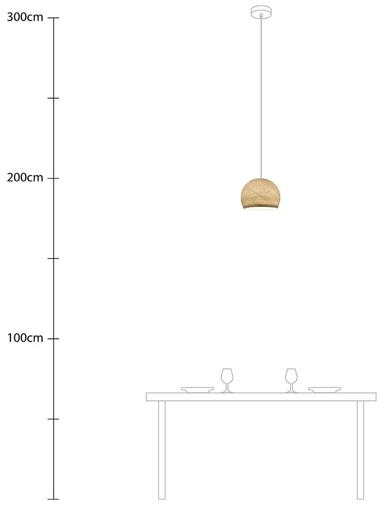 creative cables Závěsná lampa se stínidlem kupole z PE vlákna, polyester Barva: písková, Průměr: M - Ø 35 Cm