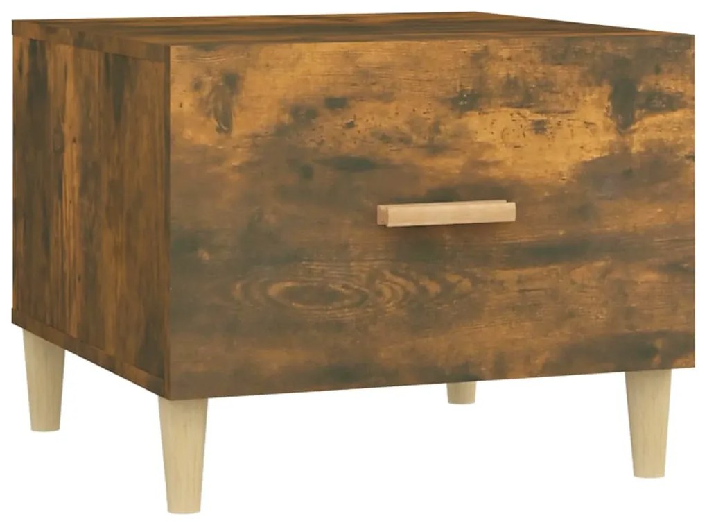 Konferenční stolek kouřový dub 50 x 50 x 40 cm kompozitní dřevo - Default Title