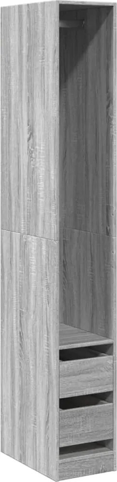 Šatní skříň šedá sonoma 30 x 50 x 200 cm kompozitní dřevo 3307743