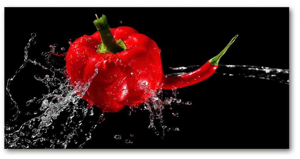 Foto obraz sklo tvrzené Červené papriky