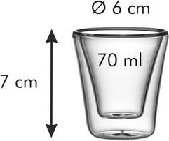 TESCOMA Dvoustěnná sklenice myDRINK 70 ml, 2 ks