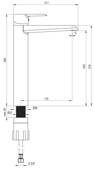 Deante BFC_020K - Umyvadlová baterie CORIO lesklý chrom