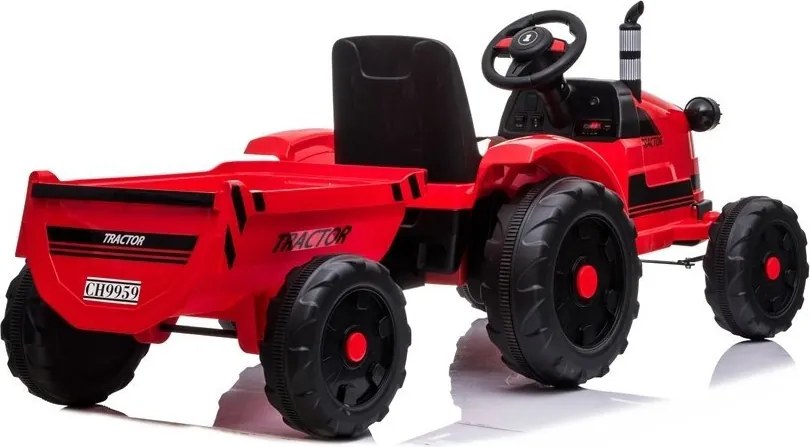 LEAN CARS Elektrický traktor s přívěsem CH9959 červený