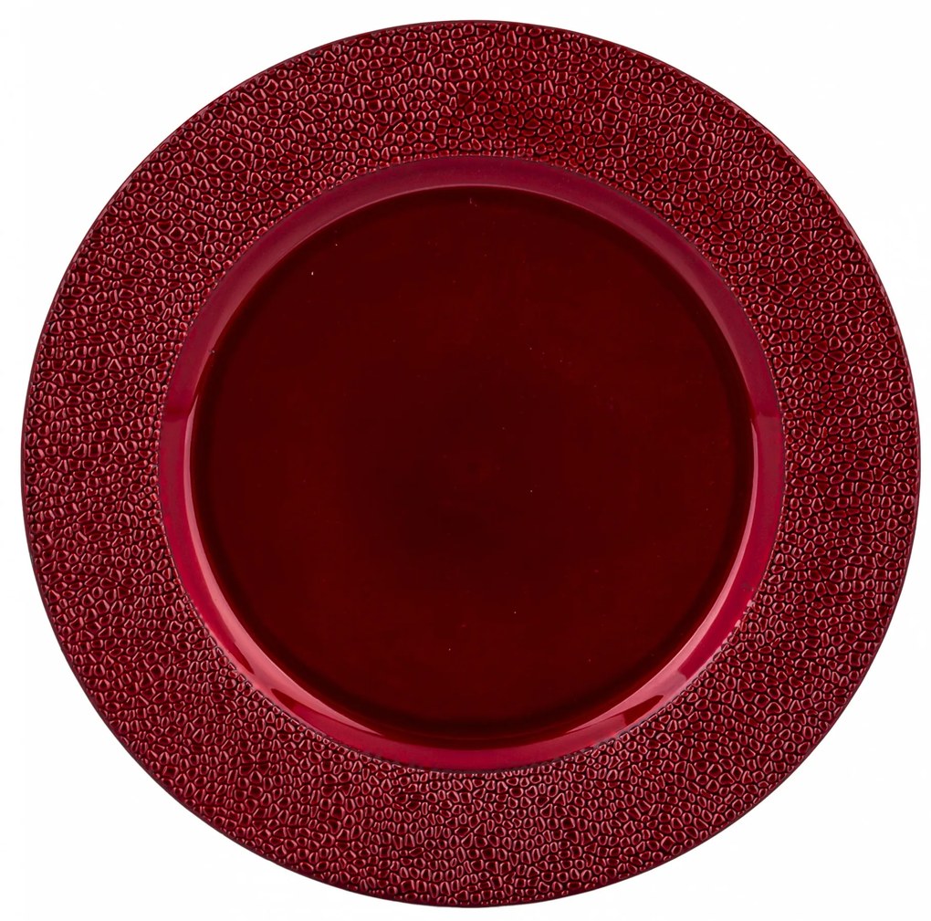 Dekorační talíř červený 160477