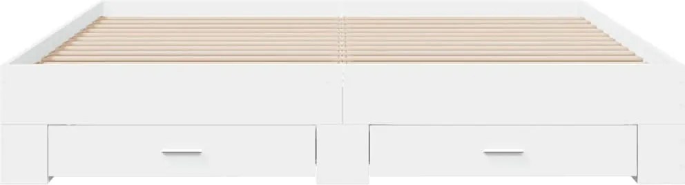 Rám postele se zásuvkami bílý 180 x 200 cm kompozitní dřevo 3280363