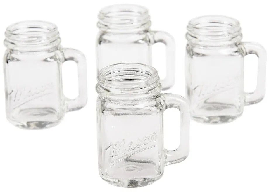 Sada 4 panáků Rex London Mason Jar