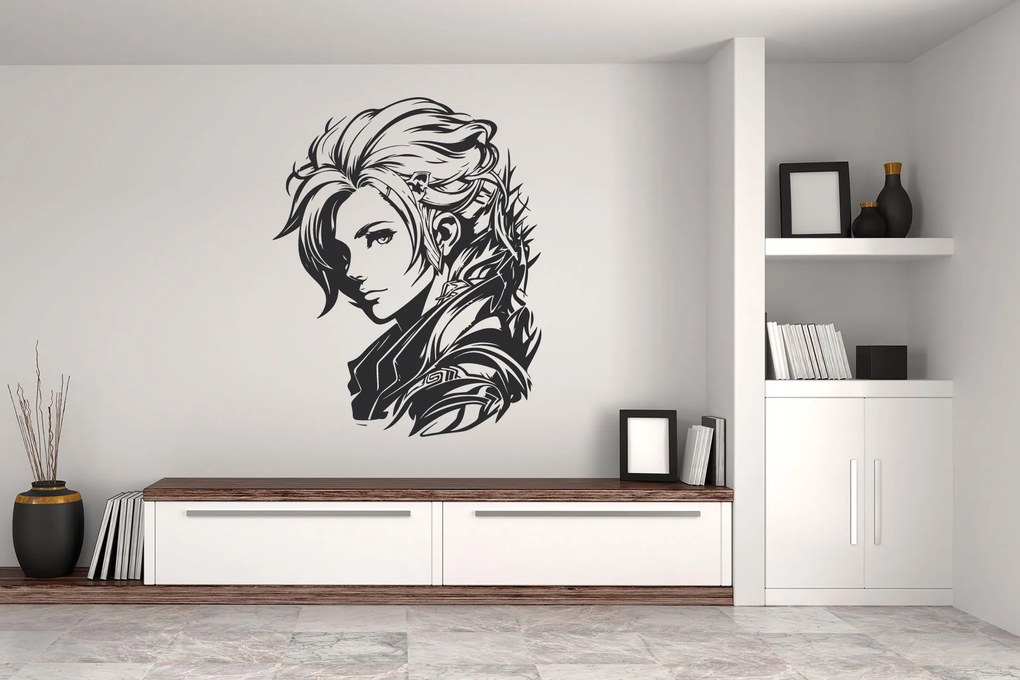 Lepy.cz Samolepka na zeď Final Fantasy Velikost (šířka x výška): 50x63cm, Barevná varianta: Karafiátová růžová