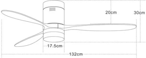 Zambelis 19144 - LED Stropní ventilátor LED/15W/230V 3000/4000/6000 + DO