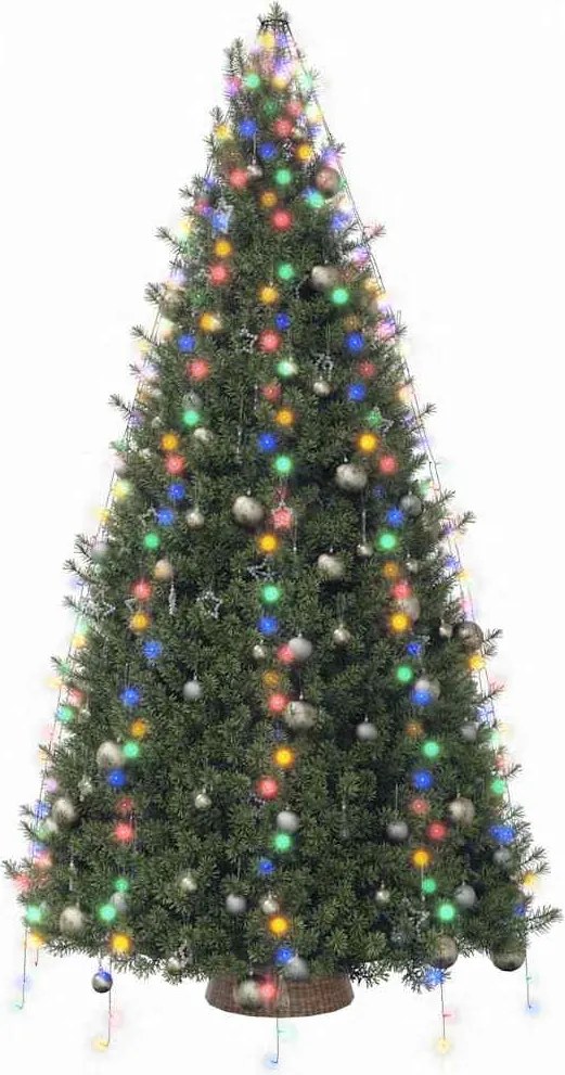 Světelná síť na vánoční stromek 400 barevných LED diod 400 cm 328894