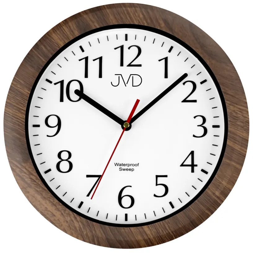 Hnědé koupelnové saunové hodiny JVD quartz SH494.2